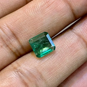 Genuine Zambian Emerald Square Flat Shape. Natural Emerald 1.60cts - Etsy
