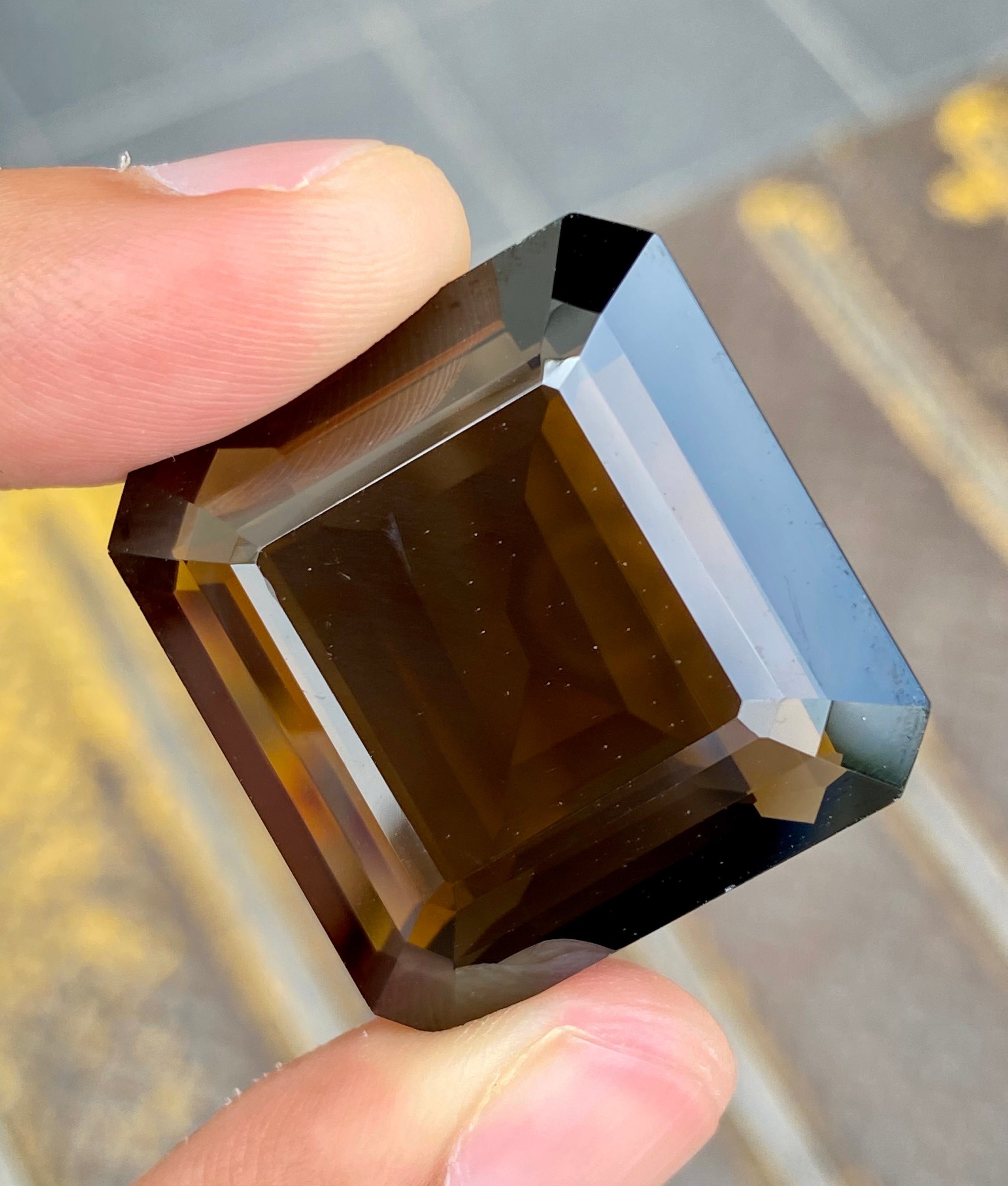 Beautiful Smoky Quartz Huge Stone Square Cut Shape 28x28mm Size. - Etsy