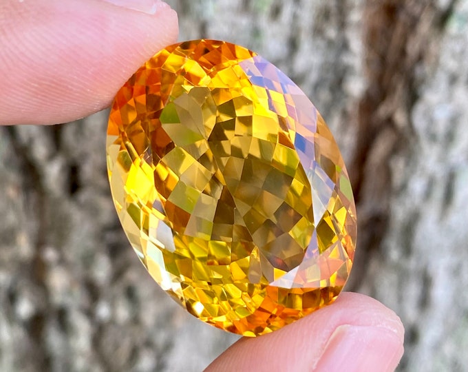 Echter goldener Citrin / 47.50 cts, Makelloser, funkelnder Natürlicher ...