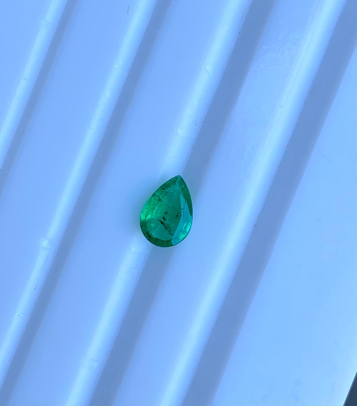 100% Natural Emerald Pear Cut / Genuine Zambia Emerald 0.63cts | Etsy