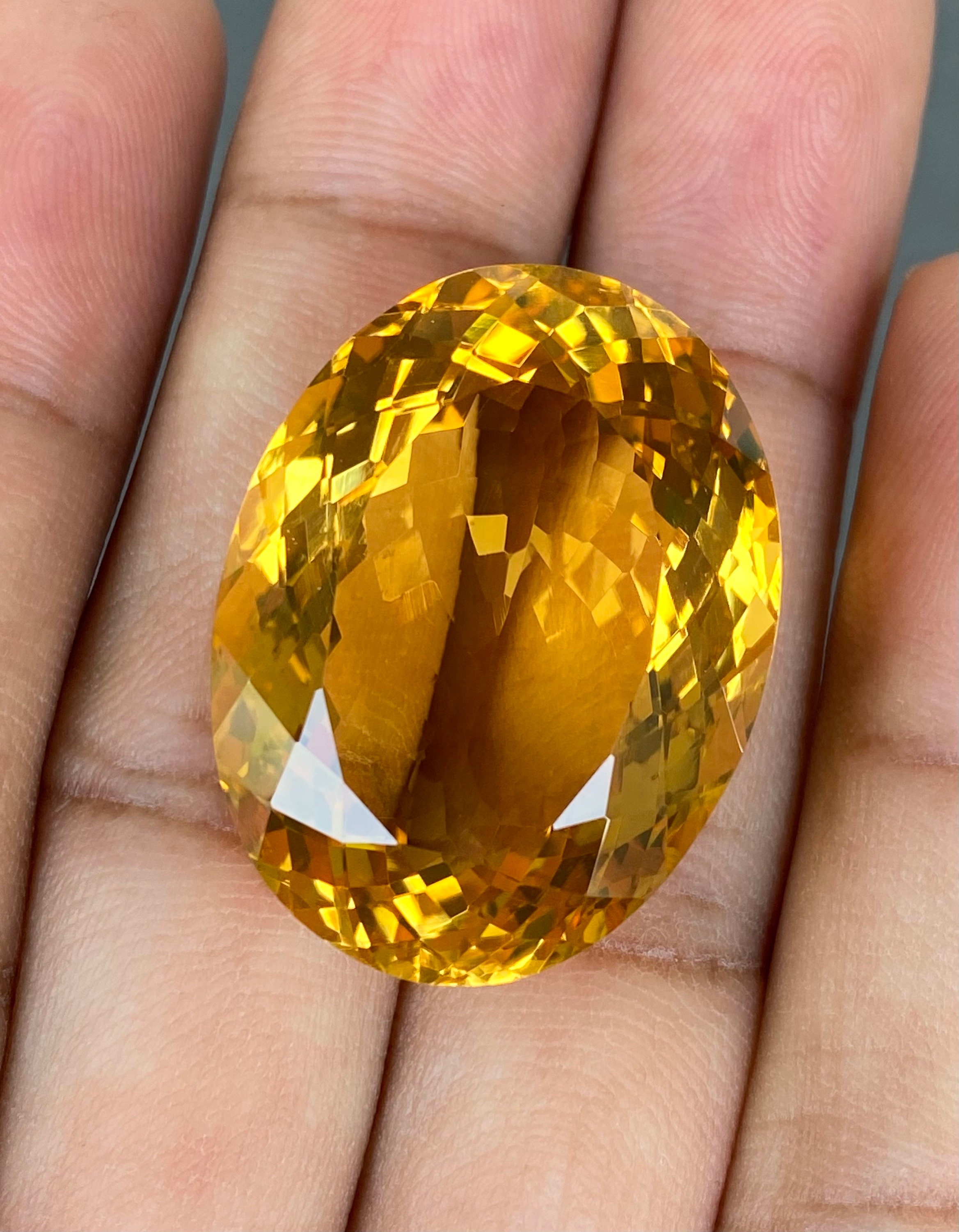 51.38 cts Natural Yellow Citrine / Eye clean quality citrine | Etsy