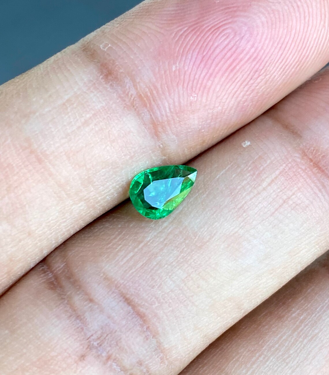 0.50CTS Genuine Emerald Pear Shape / 100% Natural Zambian - Etsy