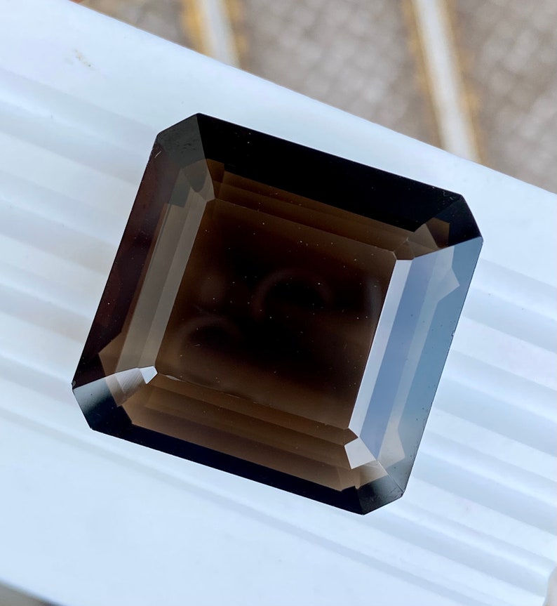 Beautiful Smoky Quartz Huge Stone Square Cut Shape 28x28mm Size. - Etsy