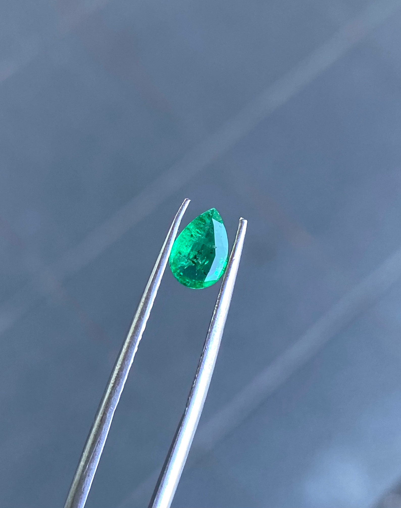 100% Natural Emerald Pear Cut / Genuine Zambia Emerald 0.63cts - Etsy