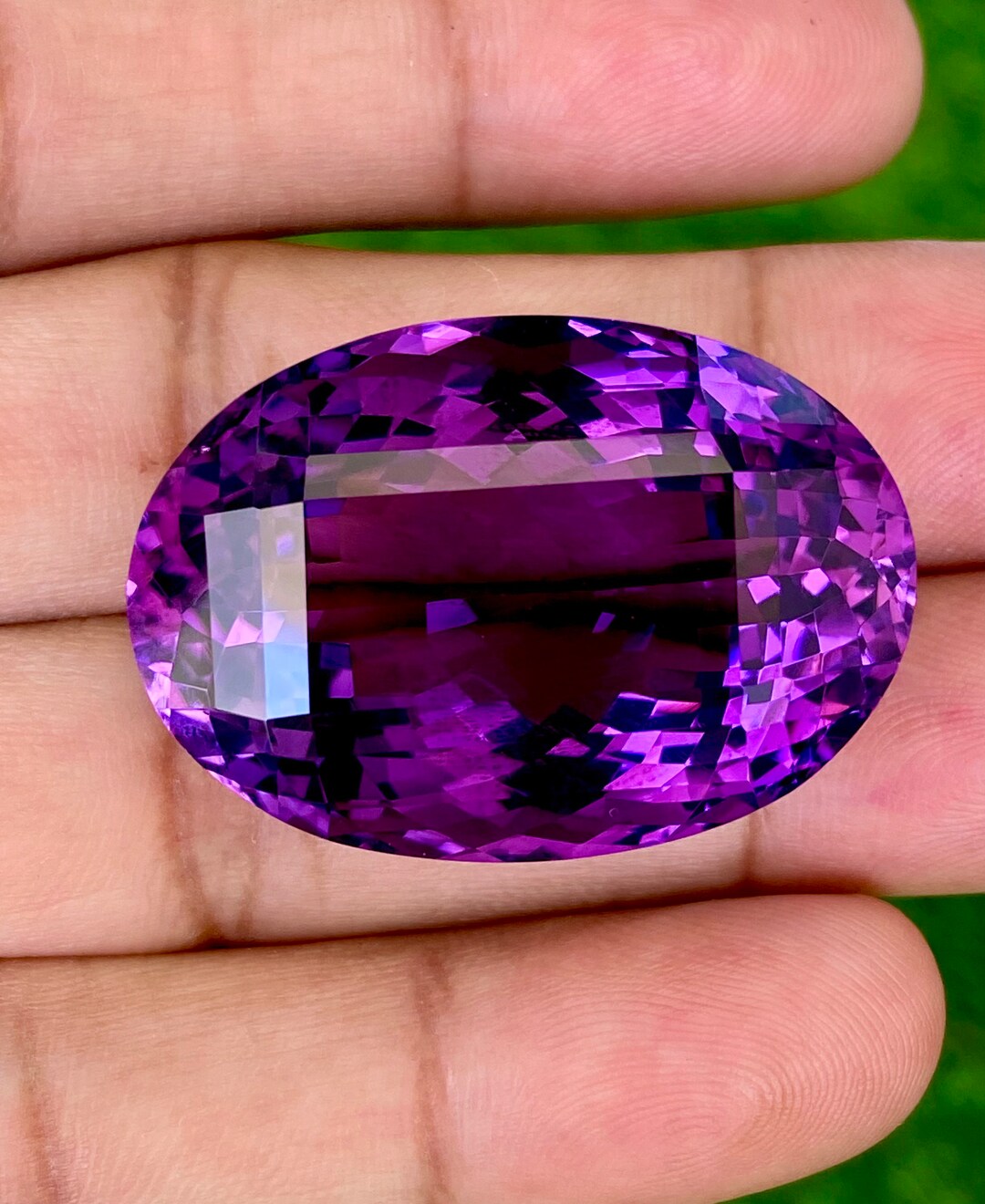 82.02CTS Giant Amethyst, Deep Purple , Oval Mix Cut Gemstone From ...