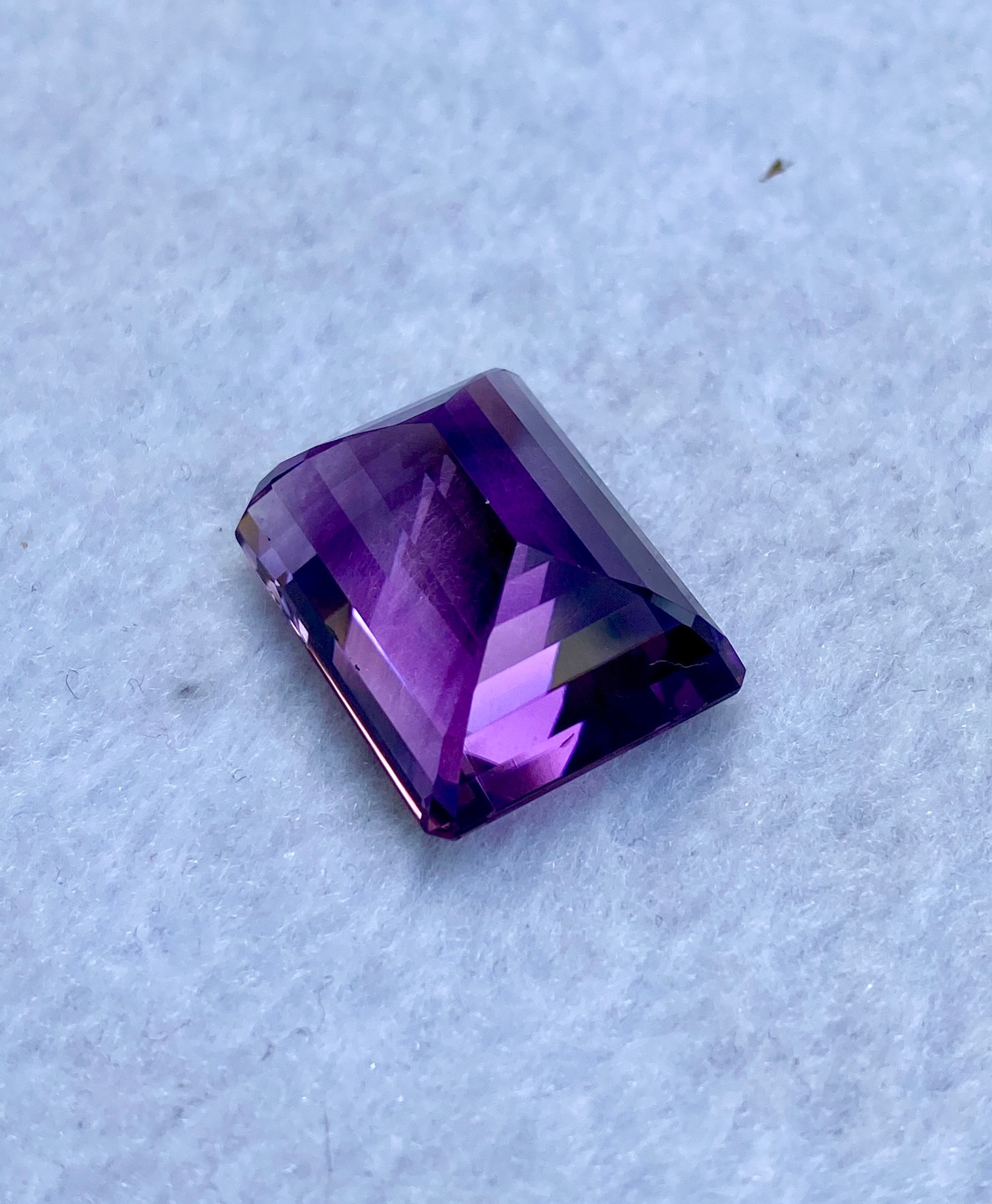 35.67 CT Amethyst Dark Purple Color, VVS, Emerald Cut Gem. - Etsy