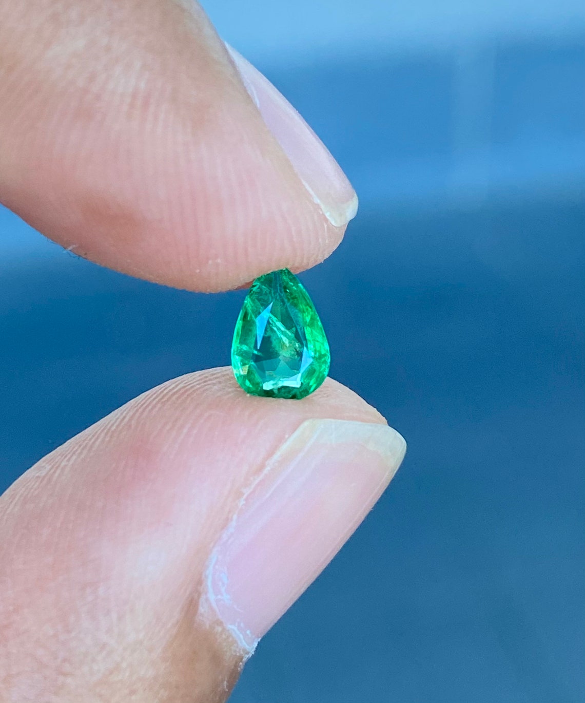 0.50CTS Genuine Emerald Pear Shape / 100% Natural Zambian - Etsy