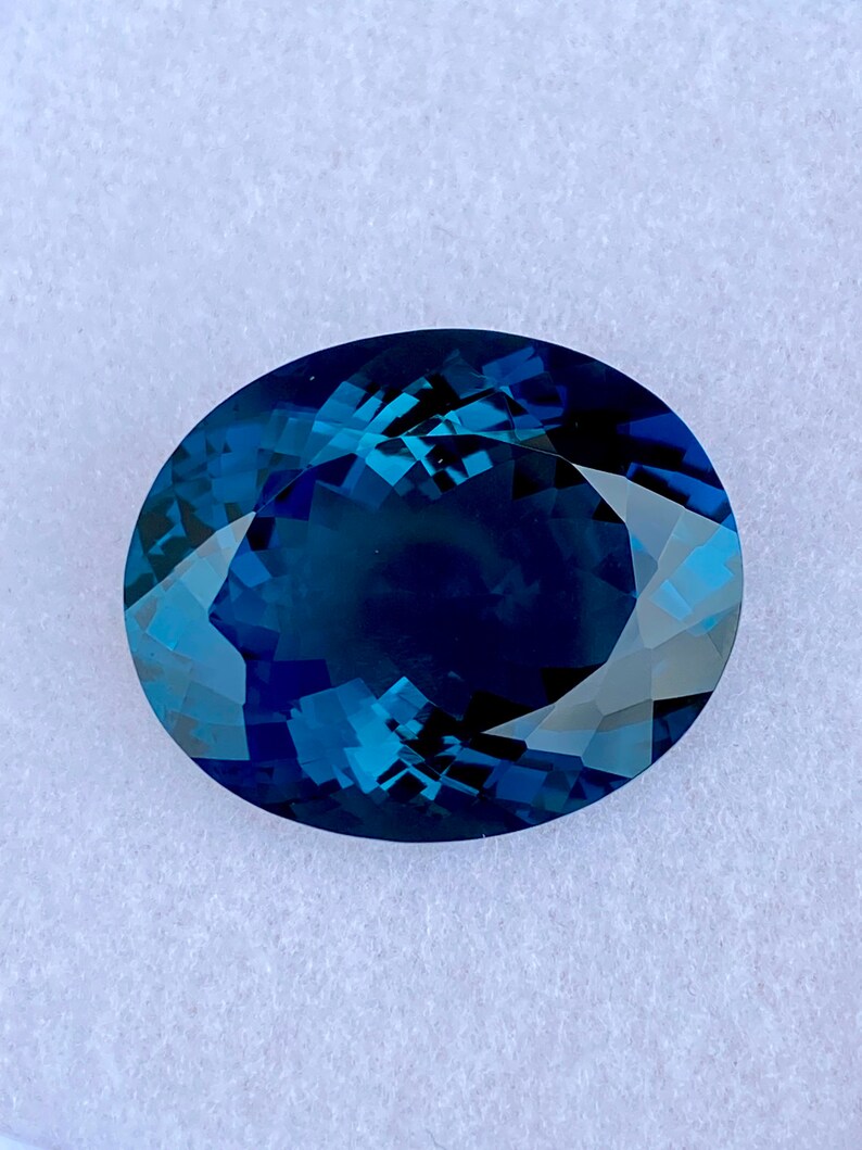 Big 39.05CTS London Blue Topaz Clean IF Oval Cut Gorgeous - Etsy