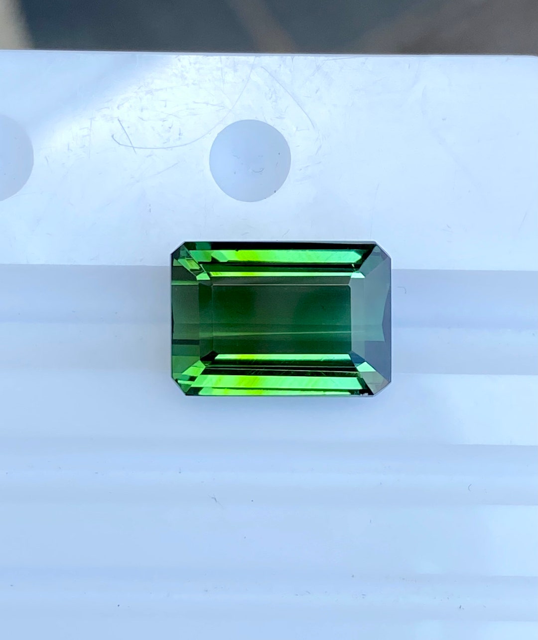 11.49 Carati Tormalina Verde Intenso del Mozambico. - Etsy Italia