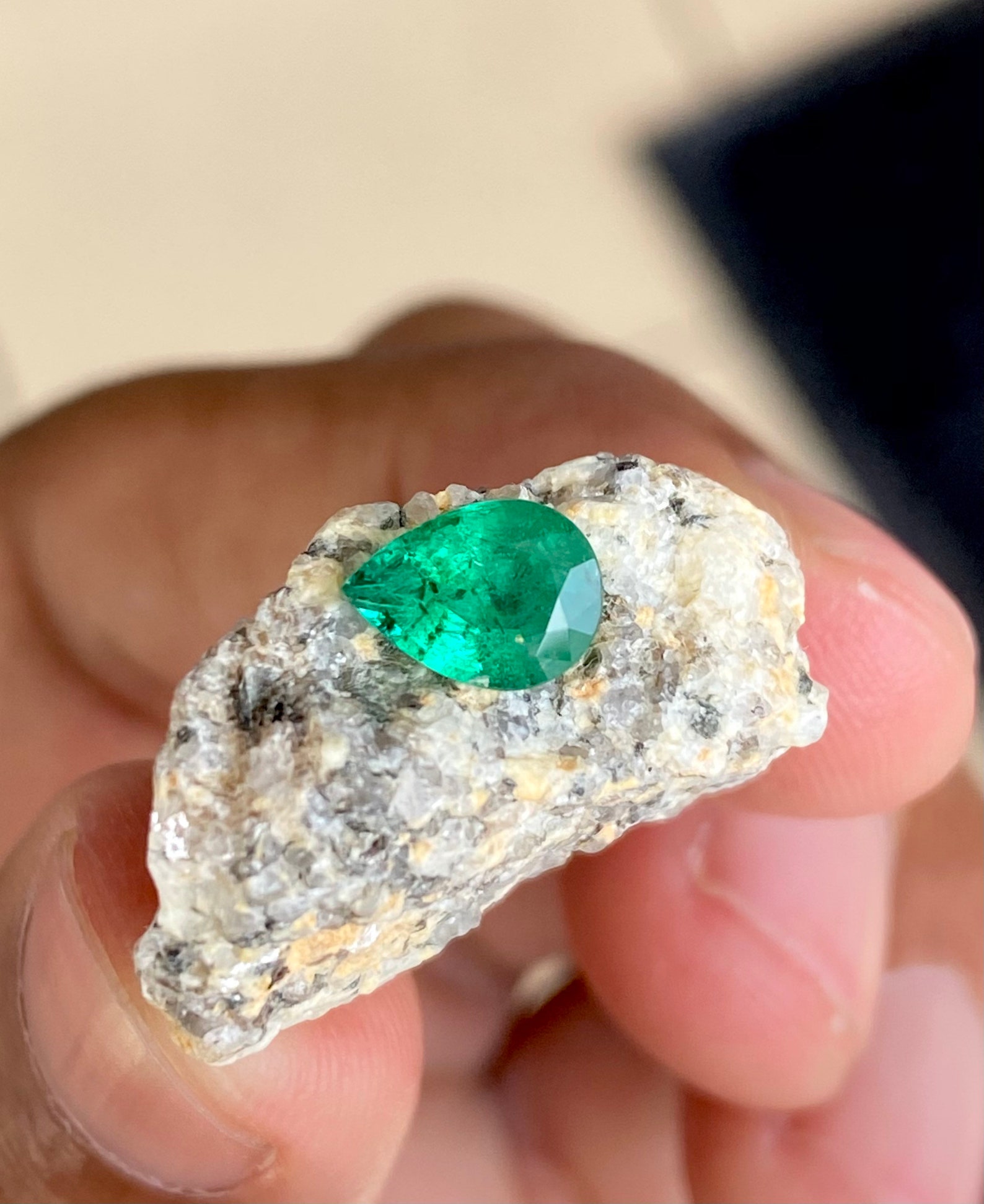 0.90CTS Natural Emerald Pears Cut. Zambian Emerald 6x8mm Pear - Etsy