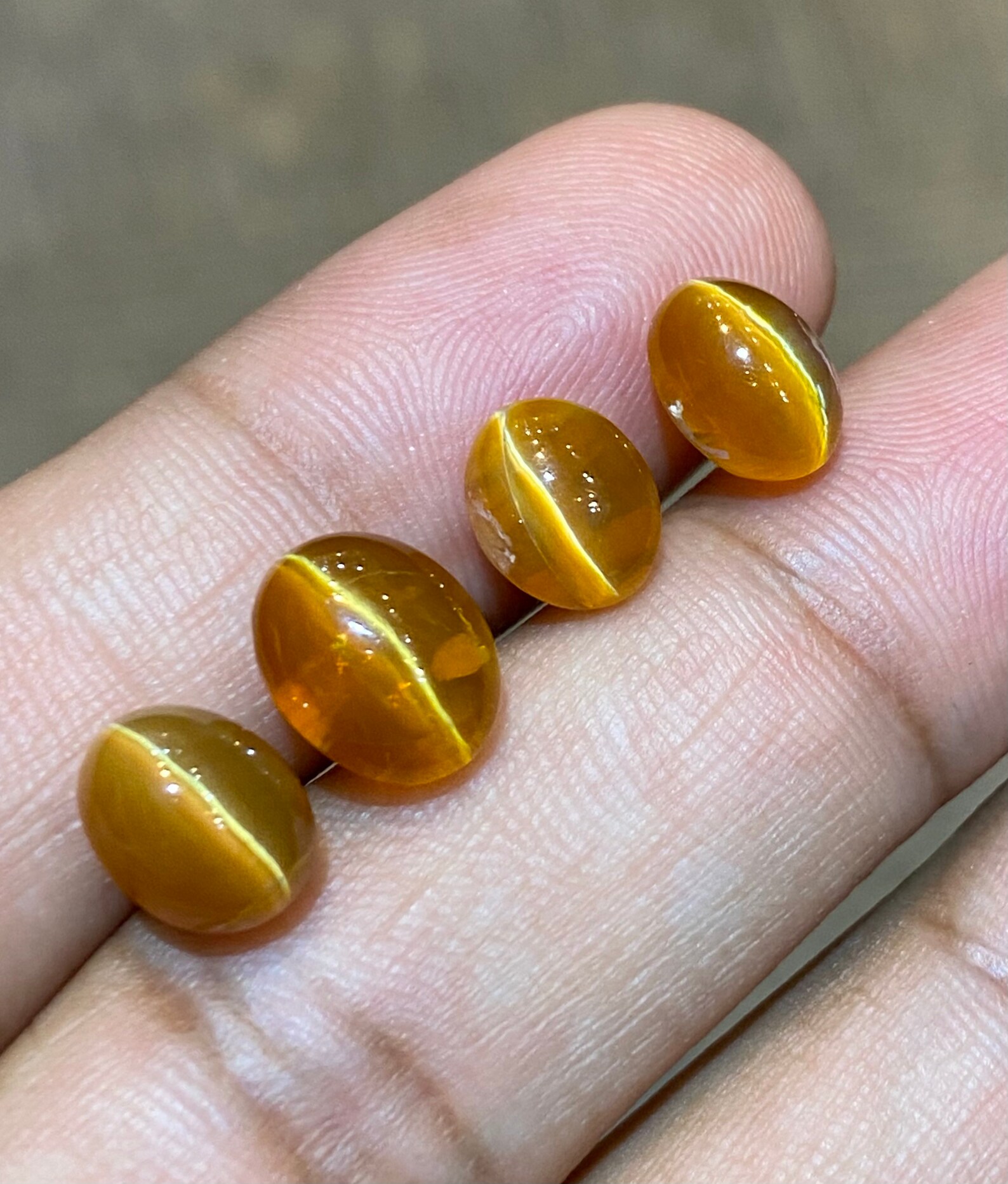 Natural Opal Cats Eye Gemstone. Honey Color 8.18cts 4 Pcs Lot | Etsy