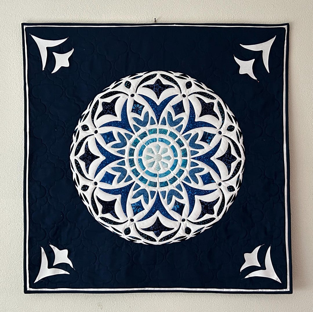 Delft Blue- Quilt Applique Pattern, Modern Quilt - Etsy