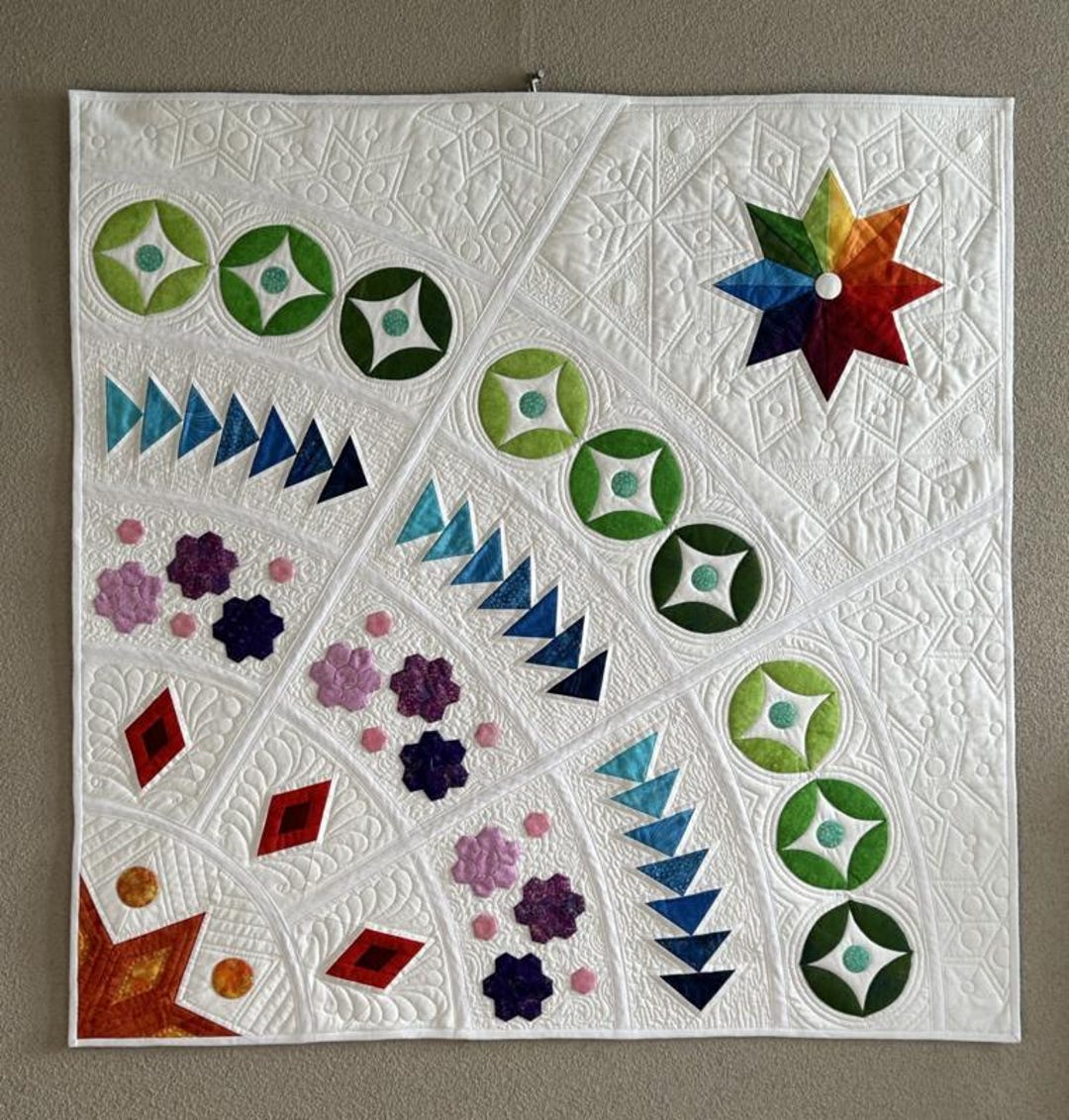 Around the Star : Quilt as You Go Quilt Pattern - Etsy