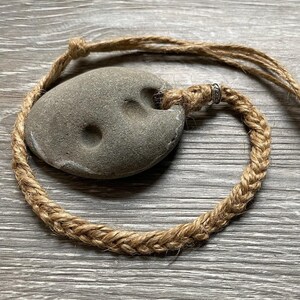 Protection Stone Amulet, Fossil Hag Stone, Hag Stone Talisman, Holey ...