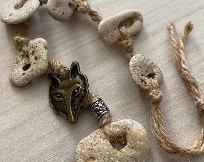 Fox Talisman, Hag Stone, Holey Stone, Fox Totem, Protection Stone ...