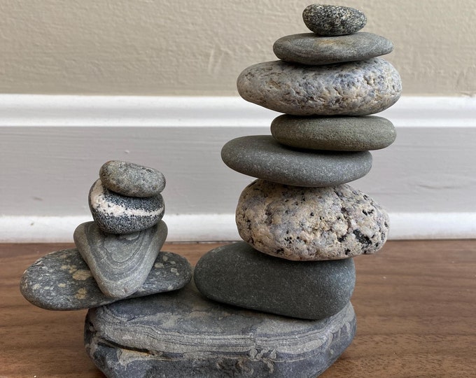 Stone Cairn, 1 Lb. 13.0 Oz., Balancing Stones, Stacking Stones, Zen ...