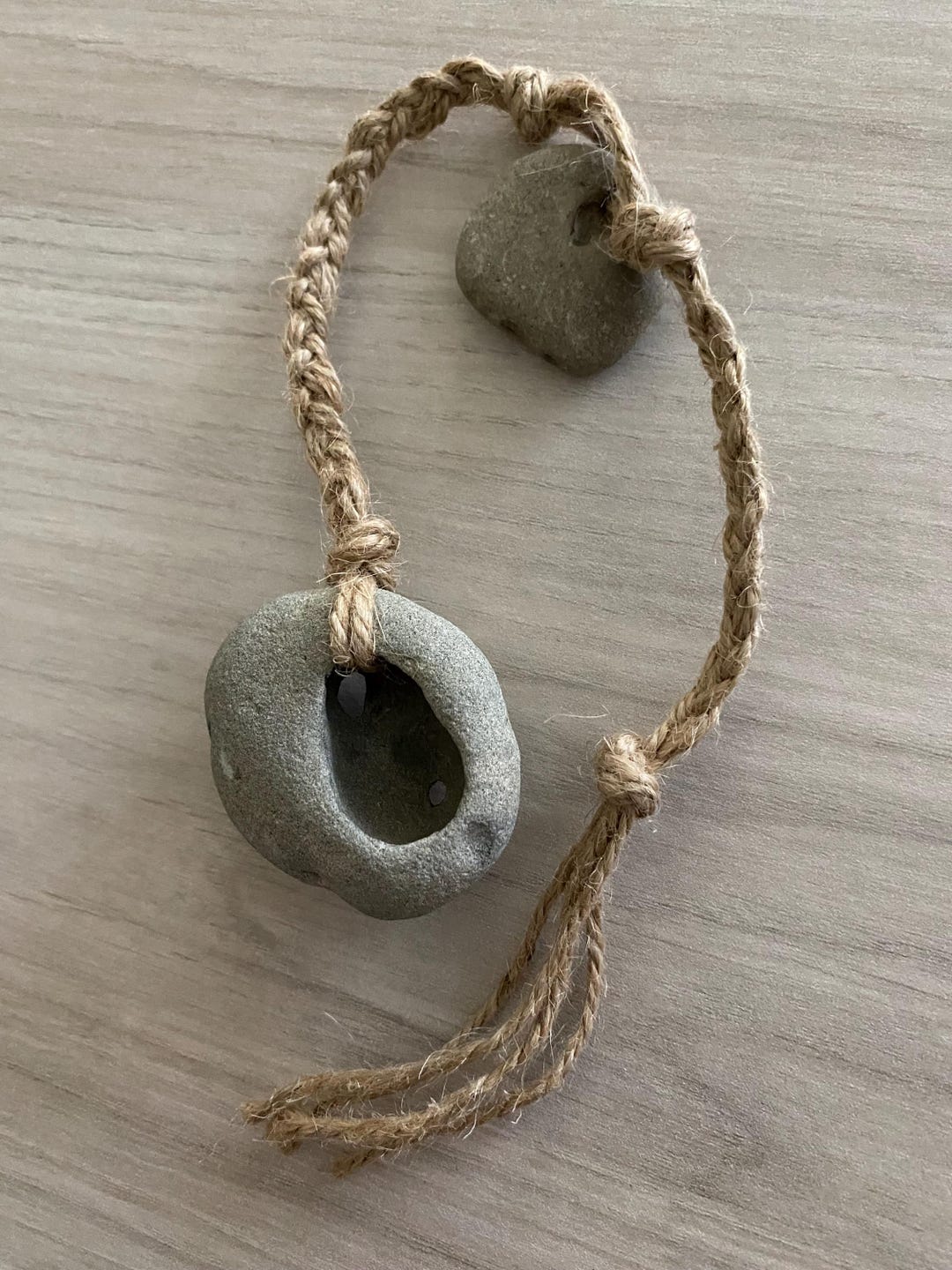Protection Stone Talisman, Hag Stone Offering Bowl, Holey Stone Amulet ...
