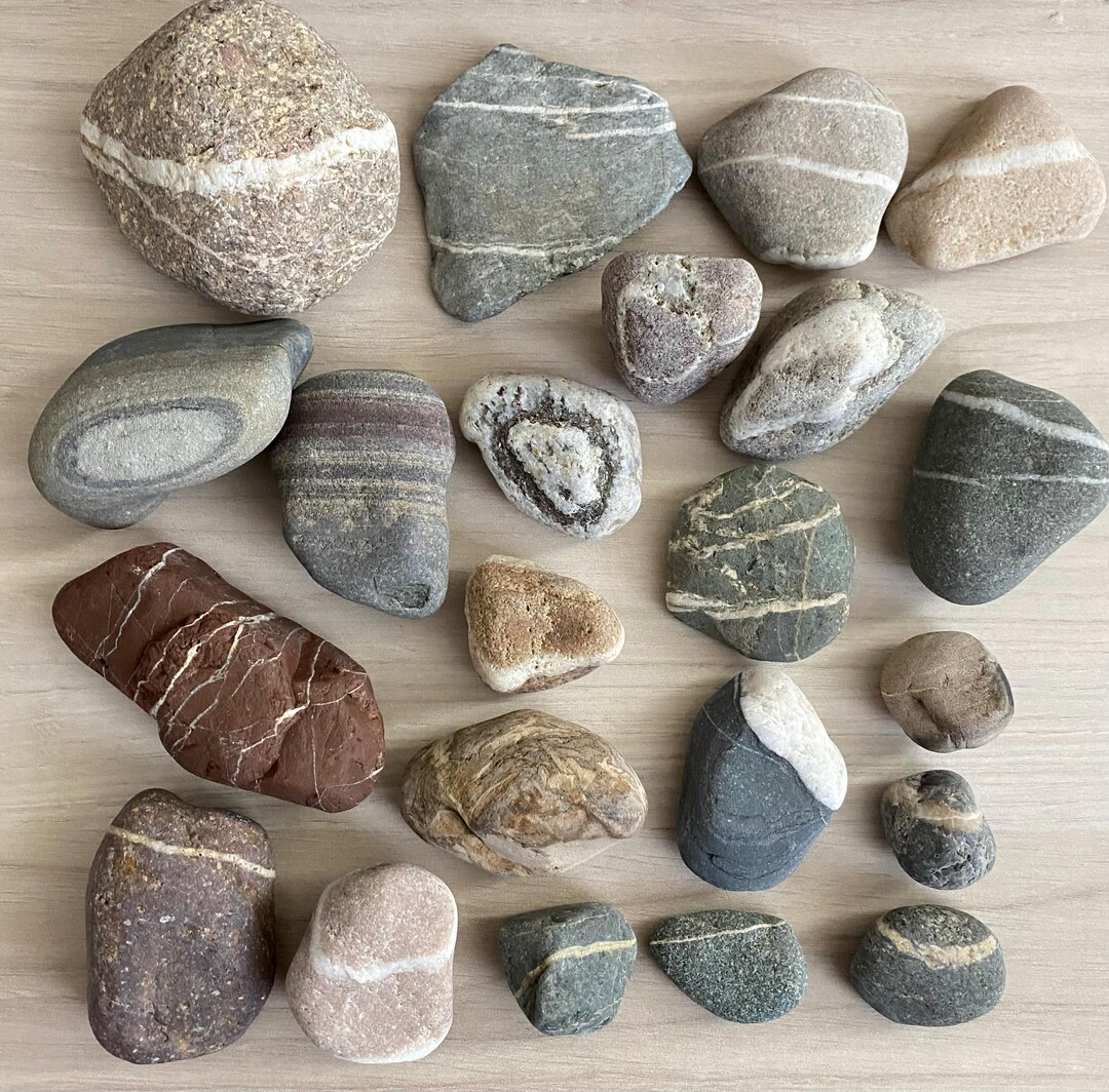 Set of Twenty-two (22) Wish Stones, Pretty Stones and Petrified Wood, 4 ...