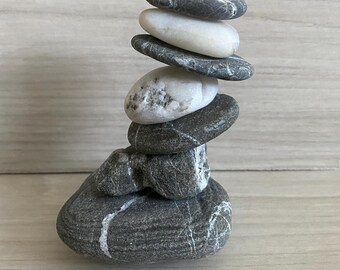 Stone Cairn, 1 Lb. 13.0 Oz., Balancing Stones, Stacking Stones, Zen Gift, Zen Stones, Meditation ...