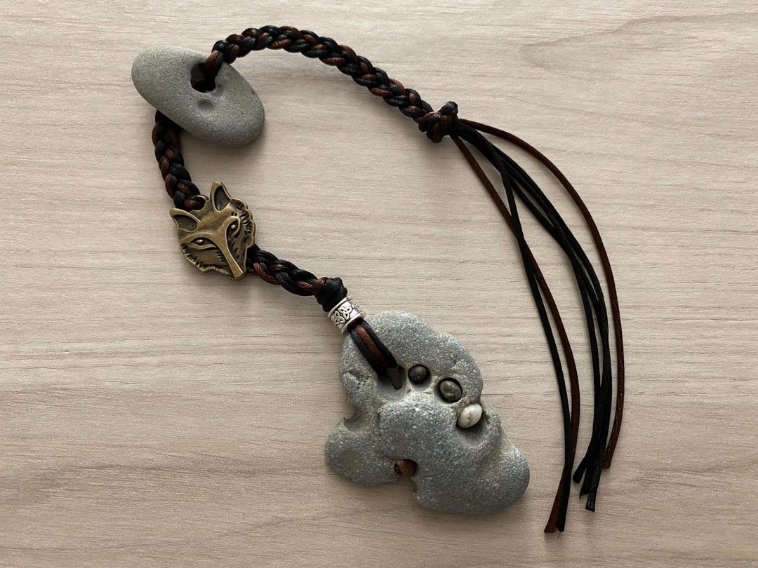 Norse Fox Spirit Animal Hag Stone Amulet: Sigyn Talisman - Etsy