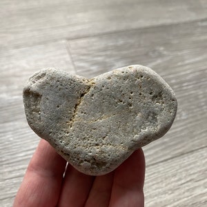 TWO 2 Heart Stones, 8.1 Oz., Beach Stone Hearts, Heart Shaped Beach ...