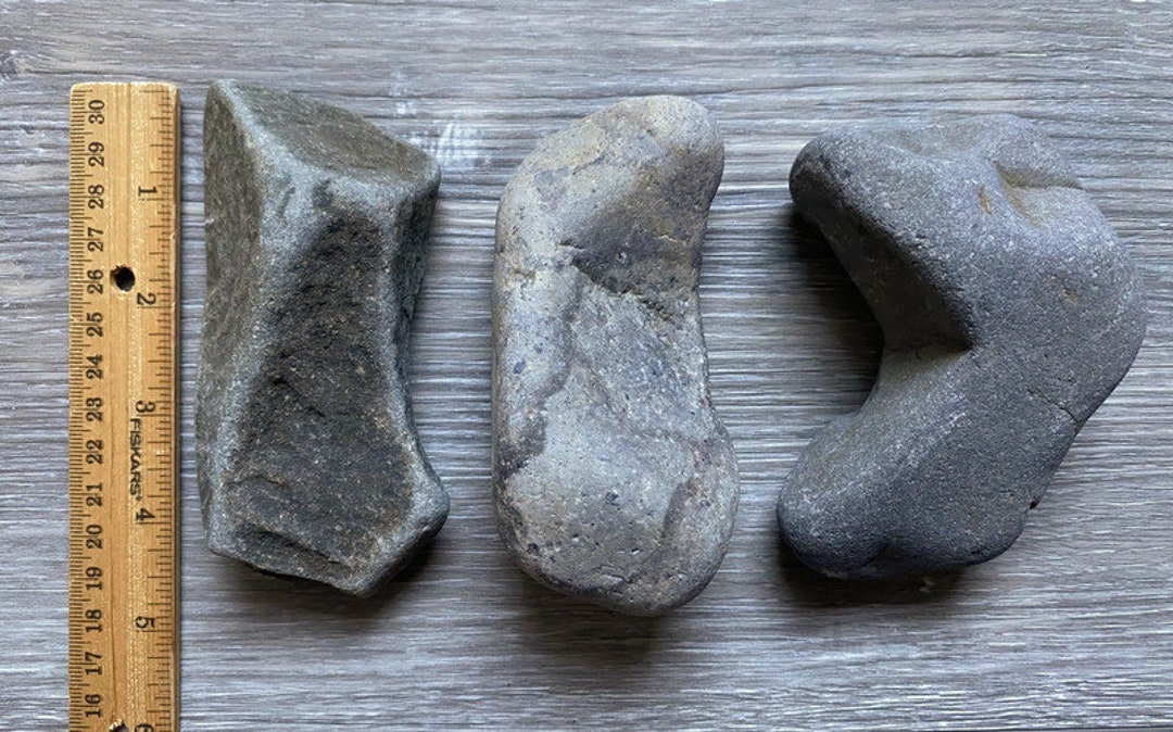 SIX Odd Beach Rocks, 3 Lbs. 15.1 Oz., Unique Beach Stones, Unusual ...