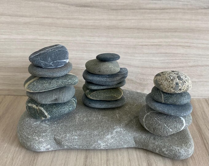 Stone Cairns, 1 Lb. 11.7 Oz., Balancing Stones, Stacking Stones, Zen ...