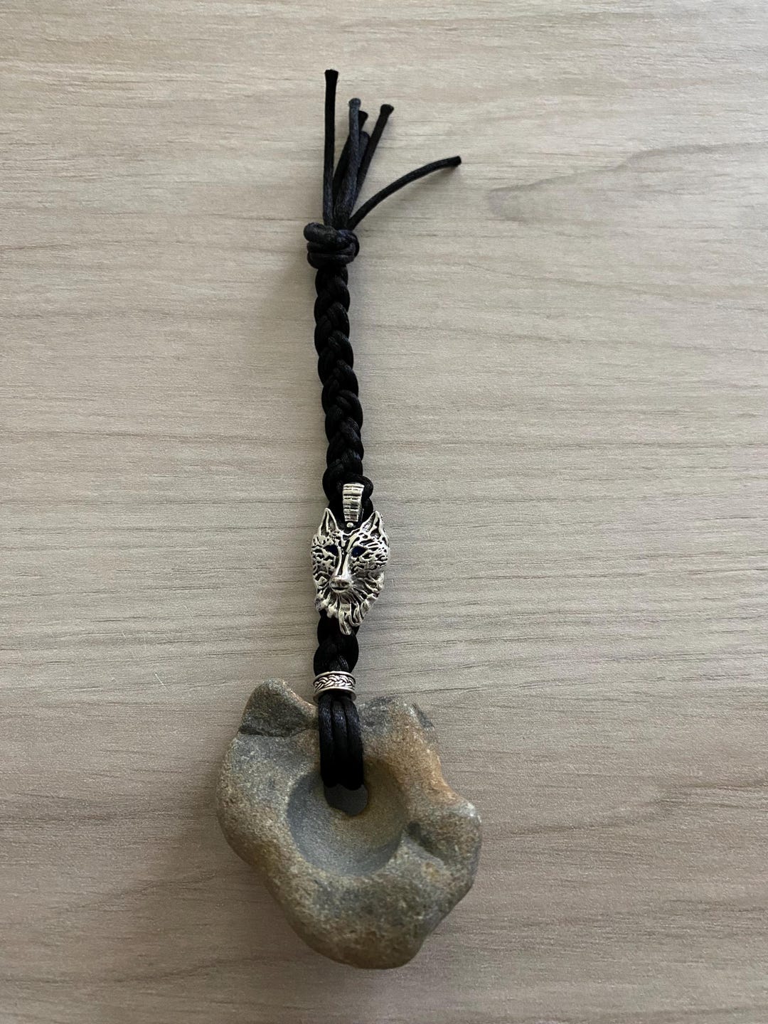 Wolf Talisman, Hag Stone Amulet, Protection Amulet, Oden Stone, Hag ...