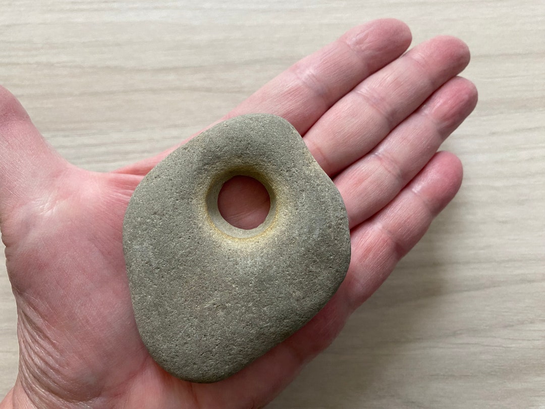Hag Stone, 3.7 Oz., Holey Stone, Protection Stone, Odin Stone, Altar ...
