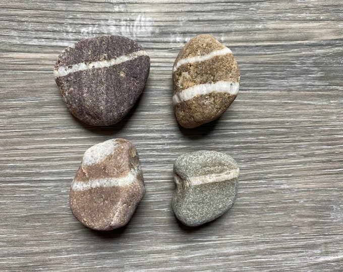 4 Wish Stones, Good Luck Stones, Zen Stones, Wishing Stones, One Line ...