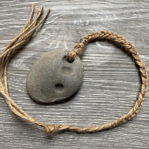 Protection Stone Amulet, Fossil Hag Stone, Hag Stone Talisman, Holey ...