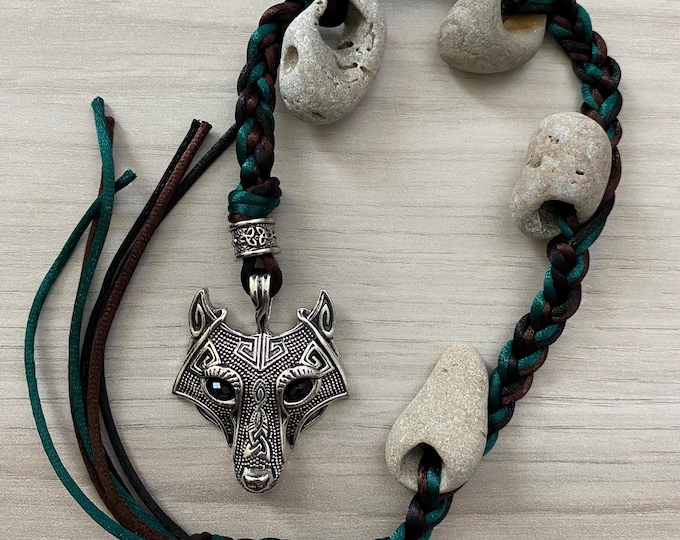 Wolf Amulet, Hag Stone Talisman, Holey Stone, Odin Stone, Protection ...
