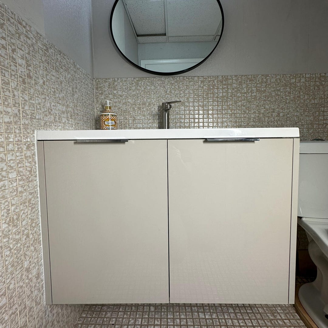 New Vanity Doors - Beige High Gloss or Matte Custom Doors - DIY Project ...