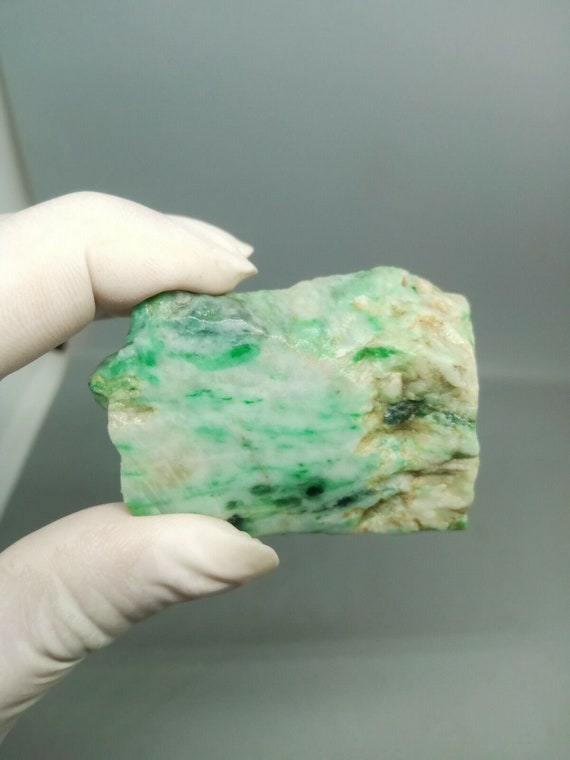 147grams Burmese Mawsitsit Jade Rough Cut 100% Authentic Natural Burma ...