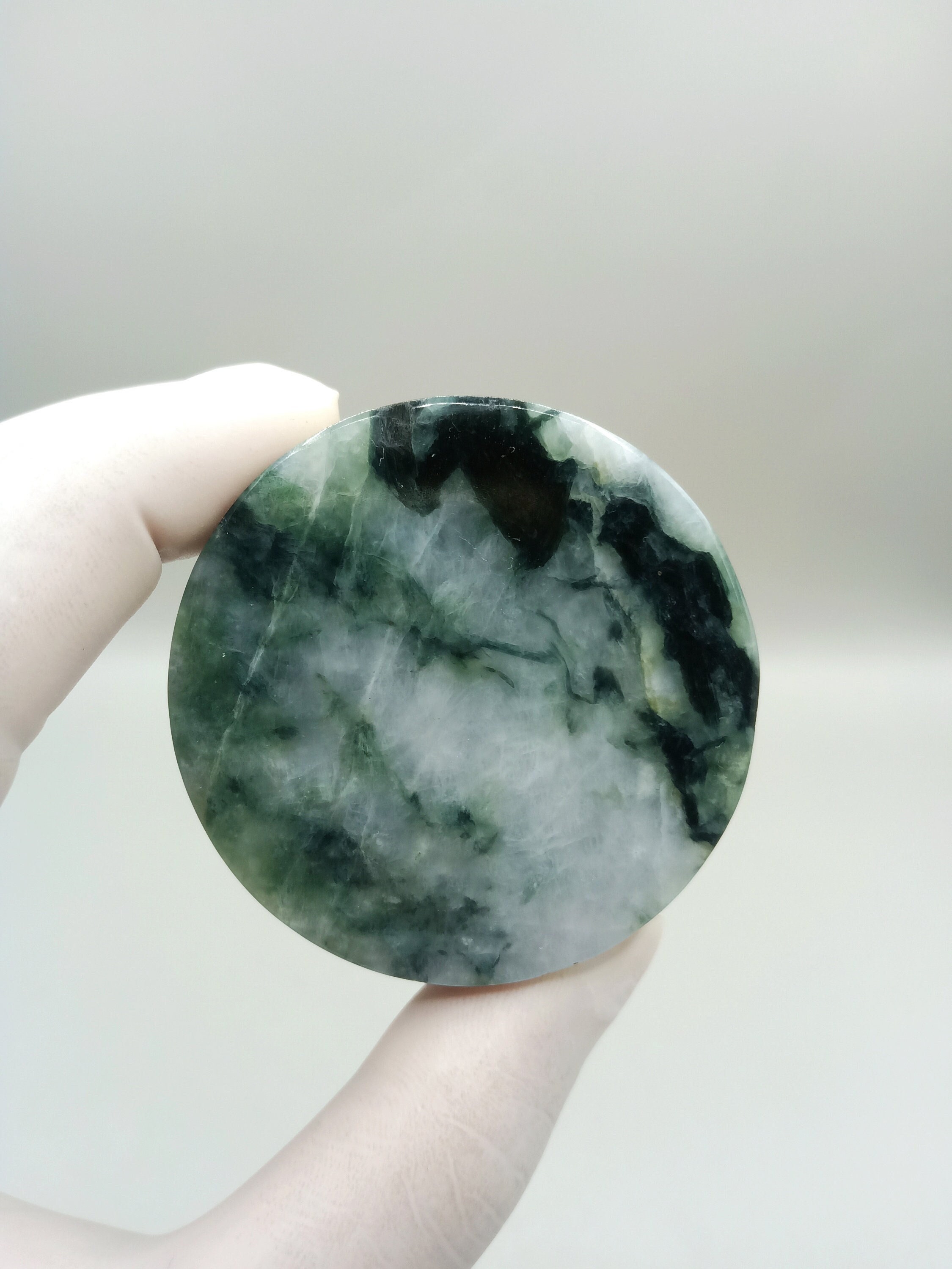 Craft Supplies & Tools Gemstones 52mm Jade Sliced polished Rough 100% ...