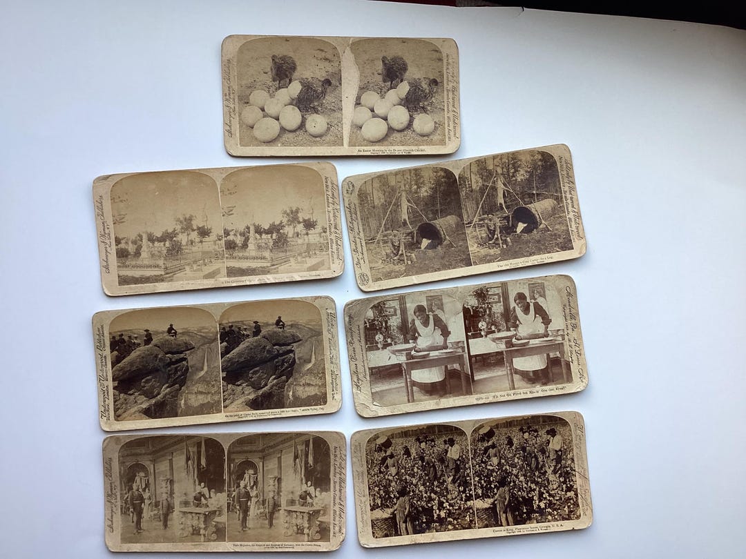 Stereoscope/stereoview Cards, a Set of 7 - Etsy