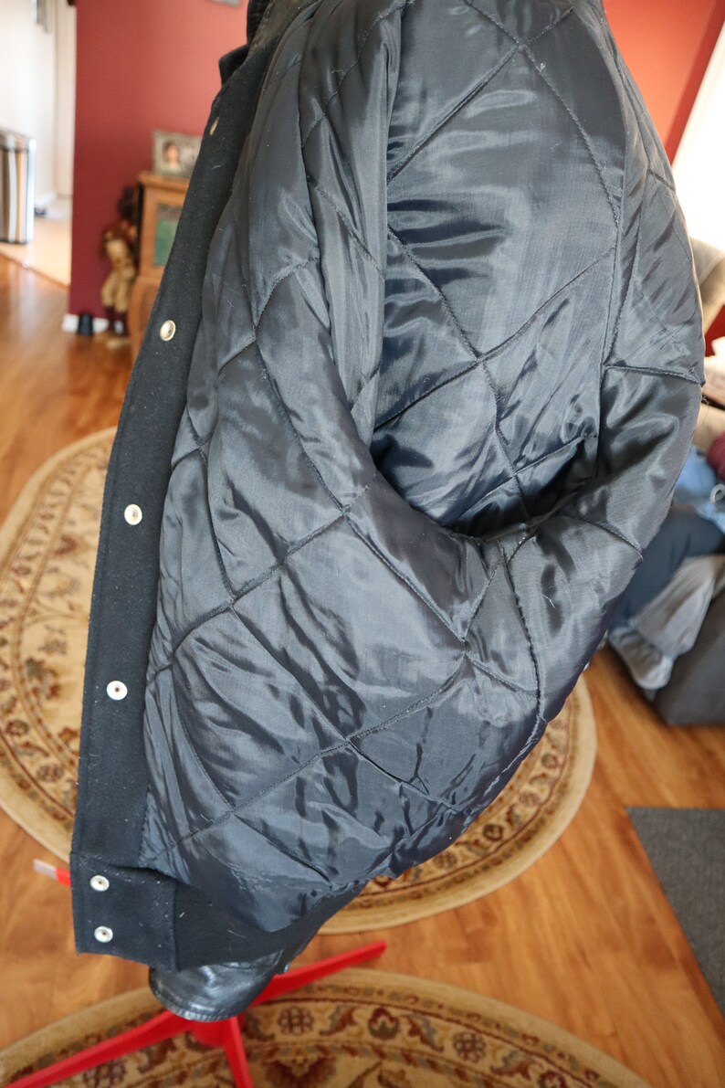 Vintage Varsity Jacket, Screaming Eagles on Back. Material Leather/felt ...