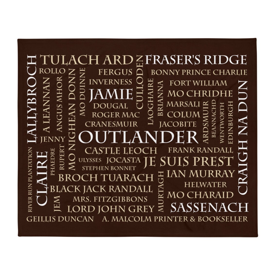 Outlander book Series or TV Series Throw Blanket | Etsy