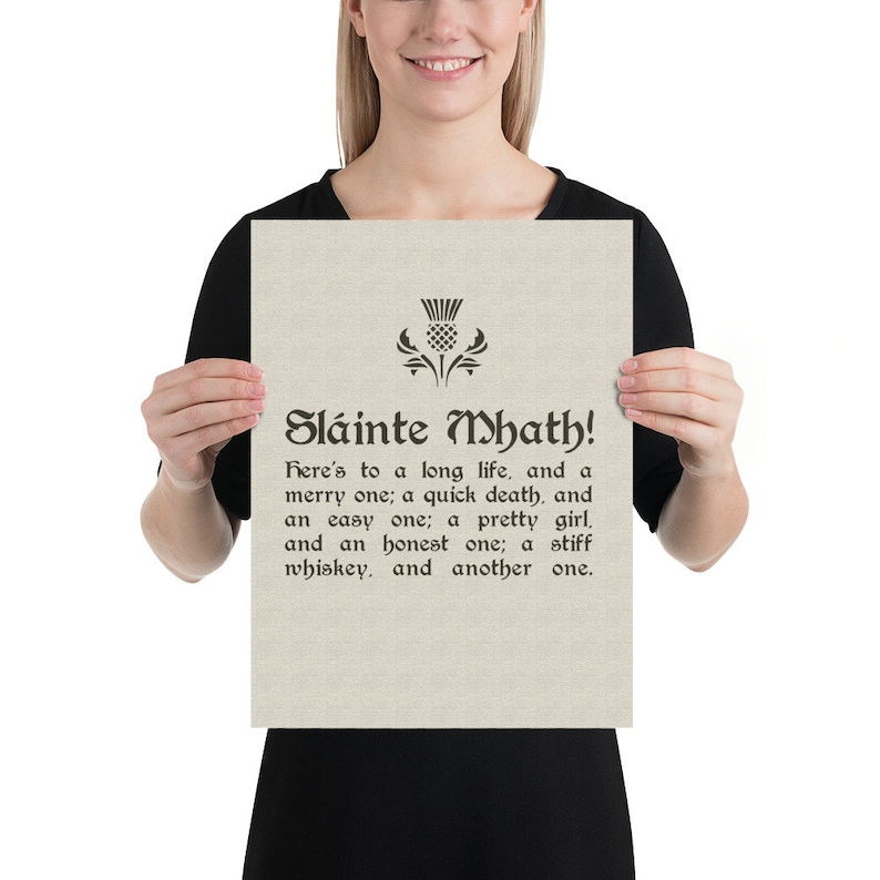 Slainte Mhath - Scottish Toast - Print - Etsy