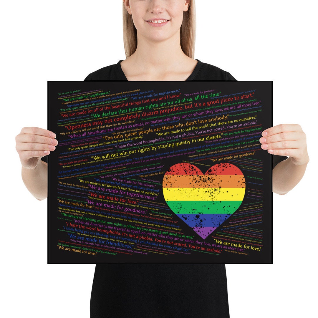 LGBTQIA Equality Pride Activist Advocate Ally Quotes Word Cloud Print ...