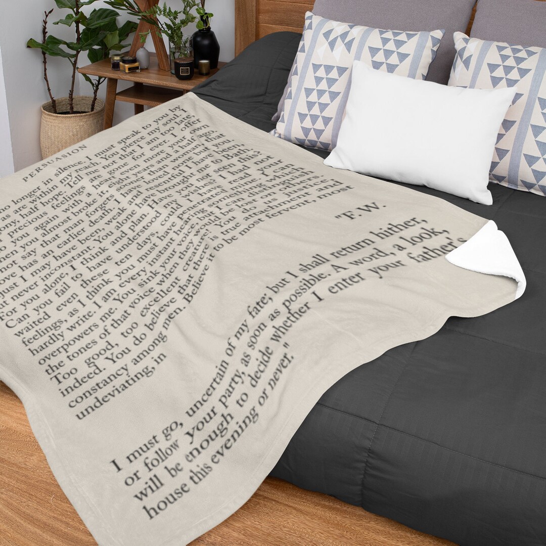 Persuasion by Jane Austen - Captain Wentworth Letter - Throw Blanket - Etsy