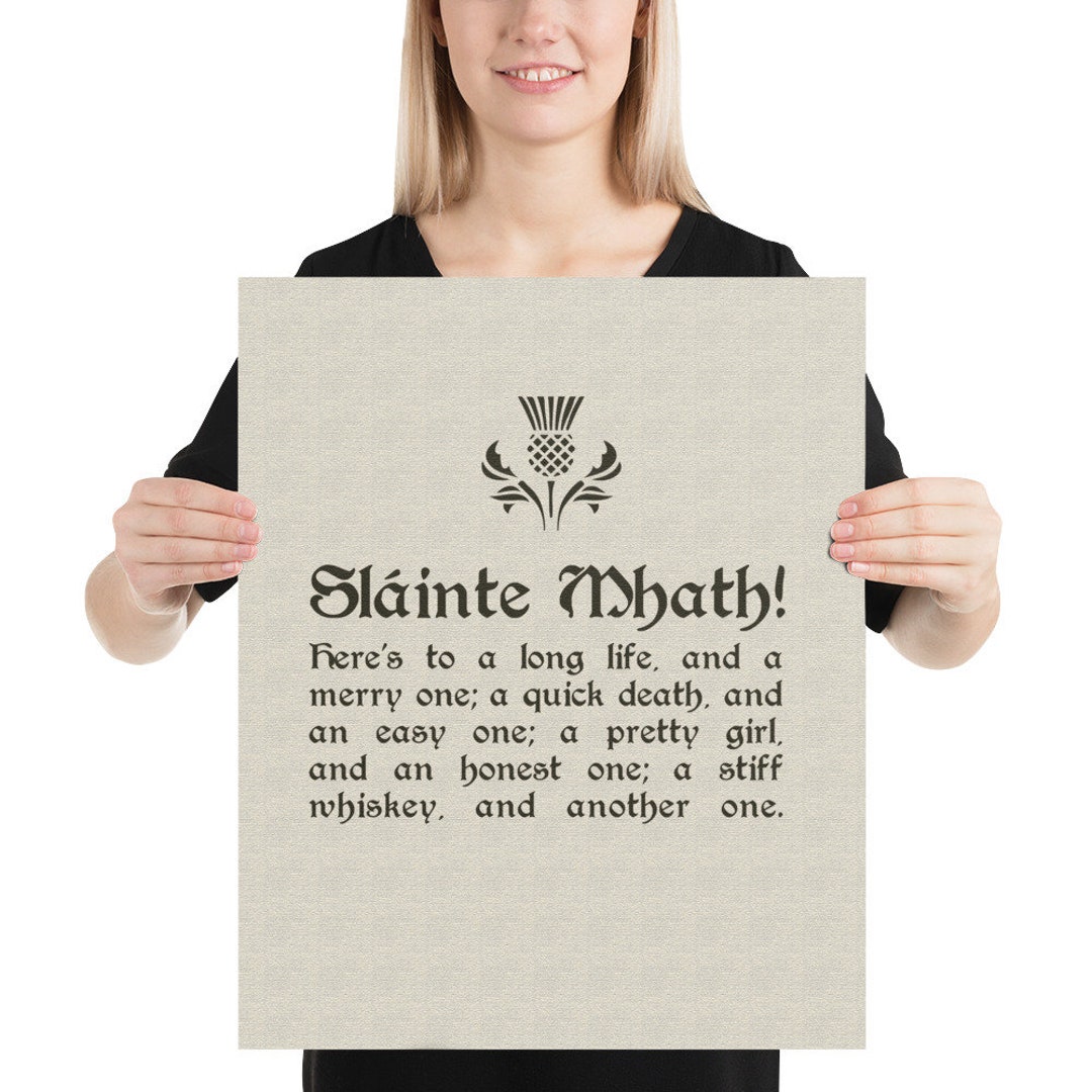 Slainte Mhath - Scottish Toast - Print - Etsy