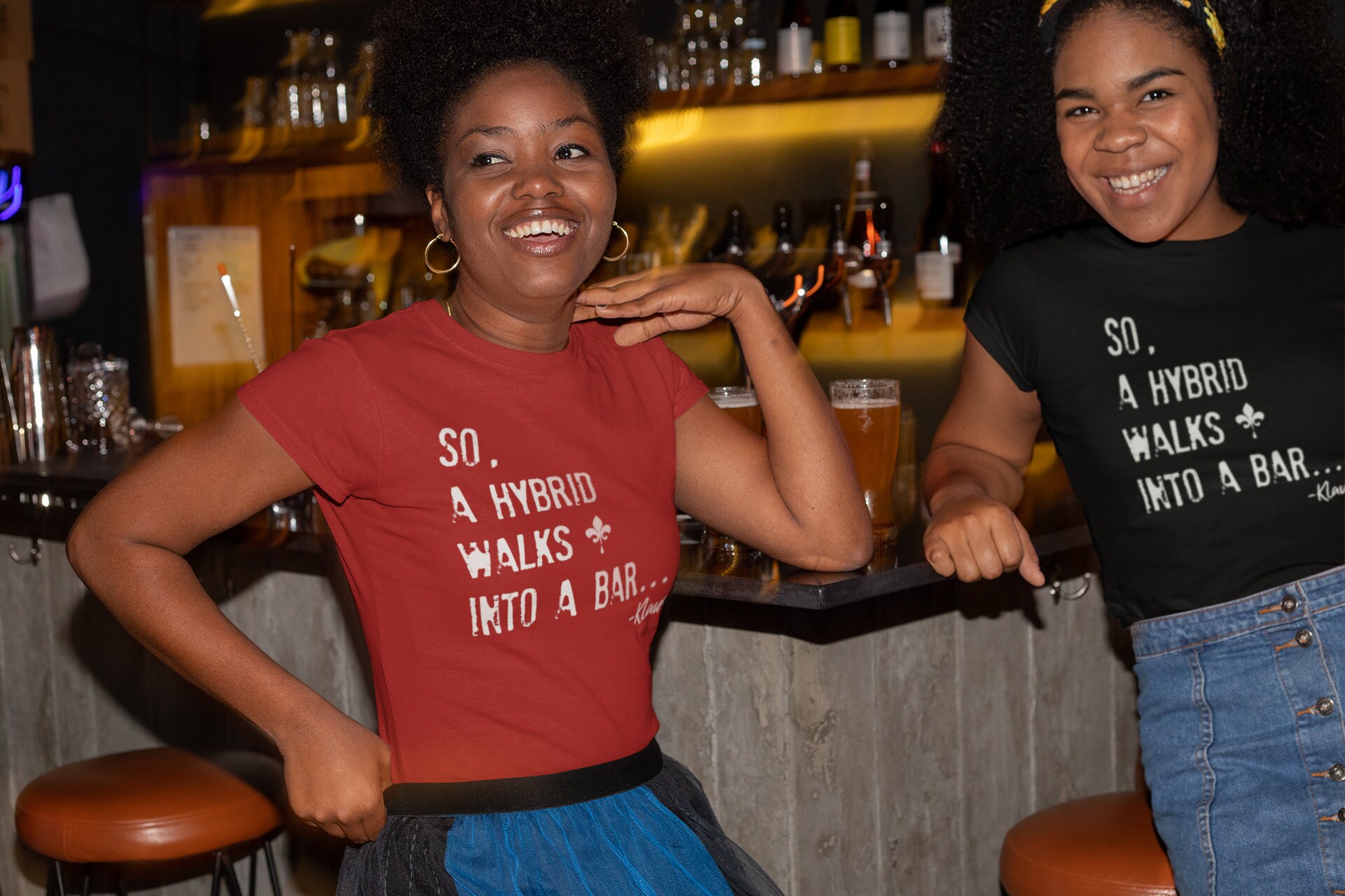 So a Hybrid Walks Into a Bar - Klaus Quote - Unisex T-shirt - Etsy