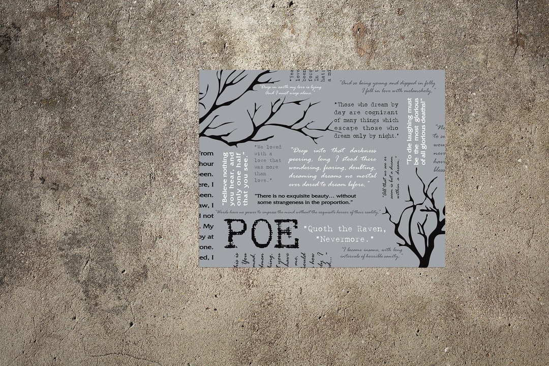Edgar Allan Poe Quotes Print or Poster - Etsy