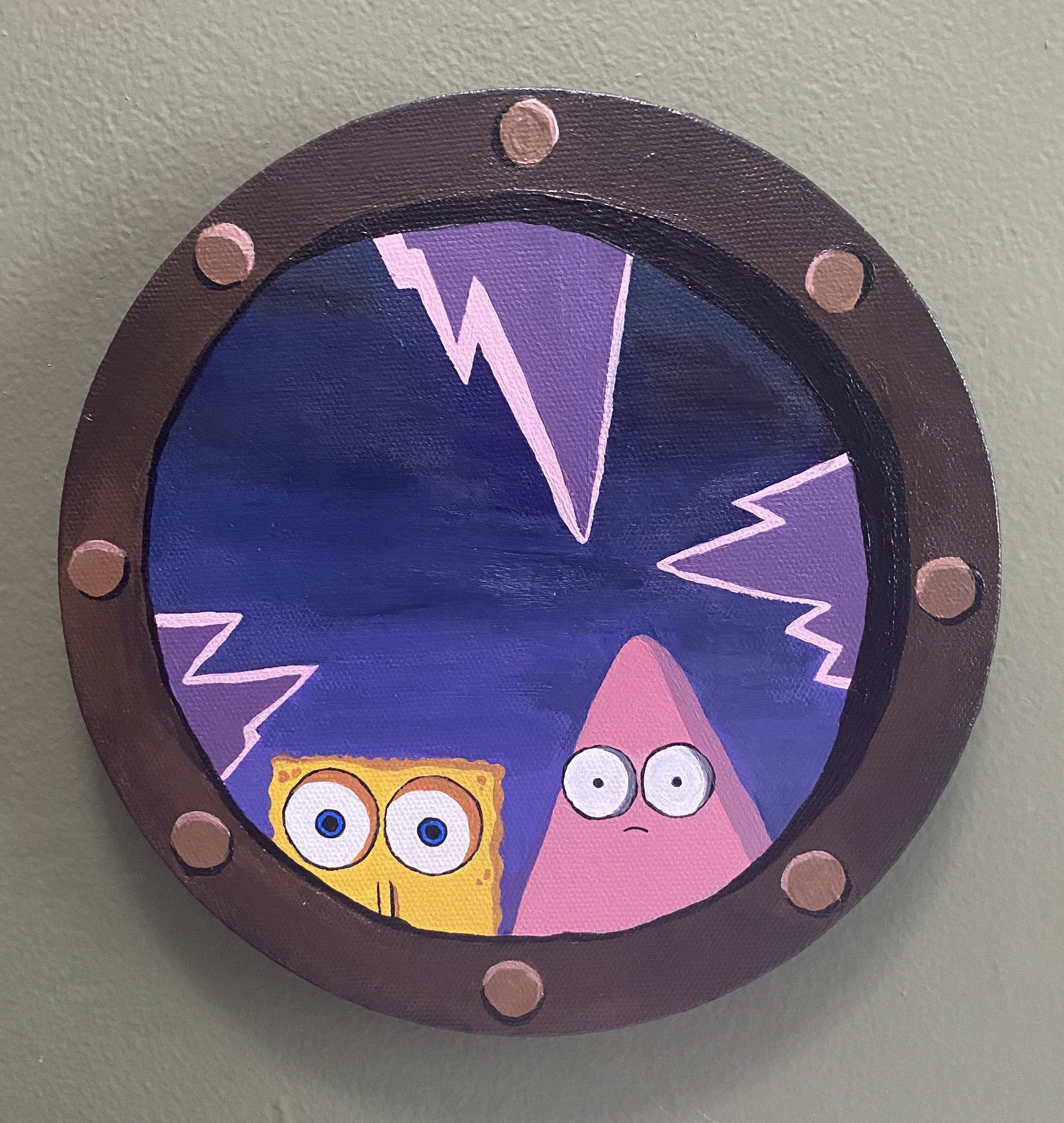 Spongbob and Patrick window painting | Etsy