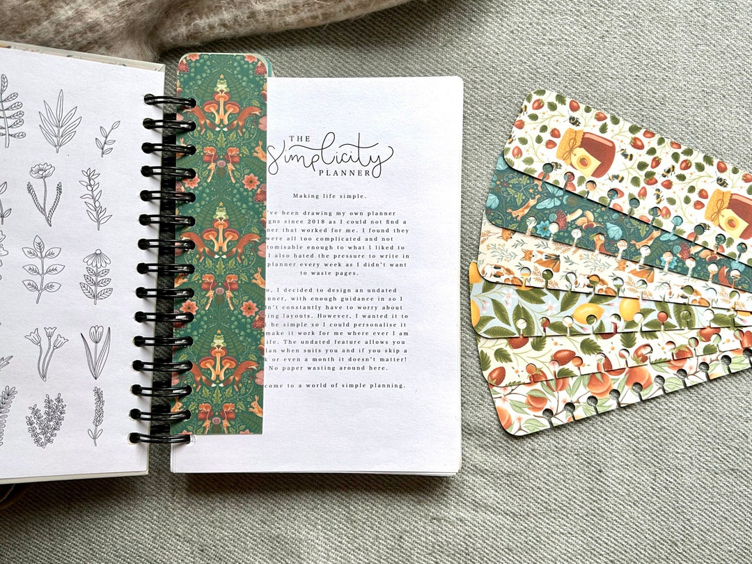 Planner Bookmark Notebook Bookmark Spiral Bound Notebook Journal Diary ...