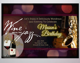 Jazz Birthday Invitation - Etsy