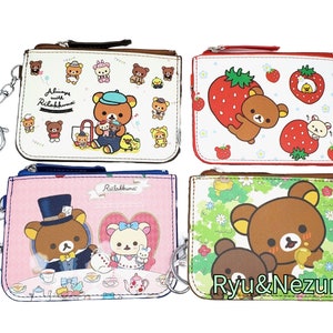 Cute Kawaii Leather Wallet Coin Purse Bear | Rilakkum - Etsy