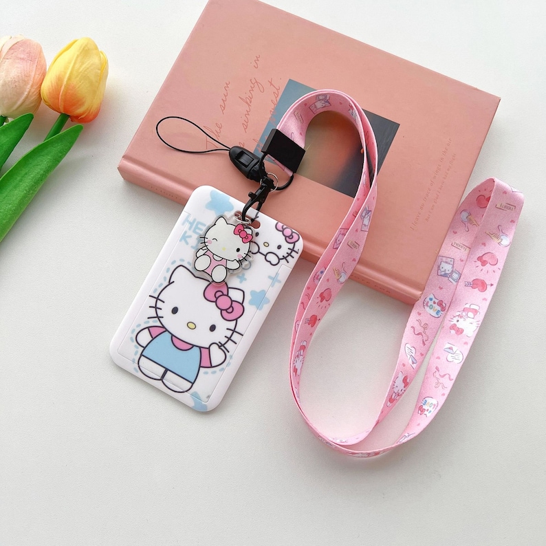 Cute Kawaii ID Holder With Lanyard Badges Key Nurse Student Sanrio My ...