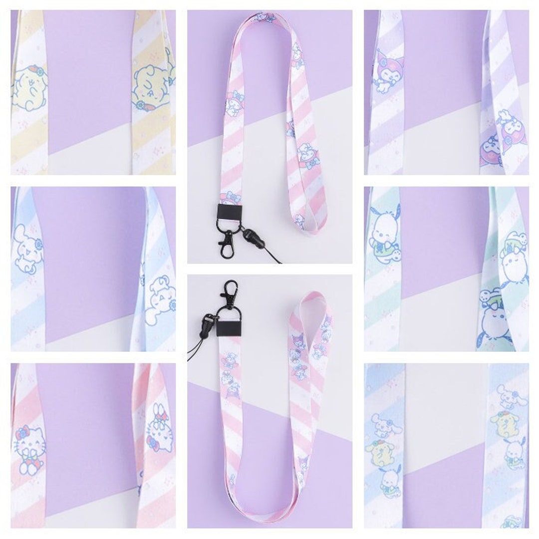 Cute Kawaii Cloth Lanyard Keychain Holder ID Badges Strap Keys Sanrio ...